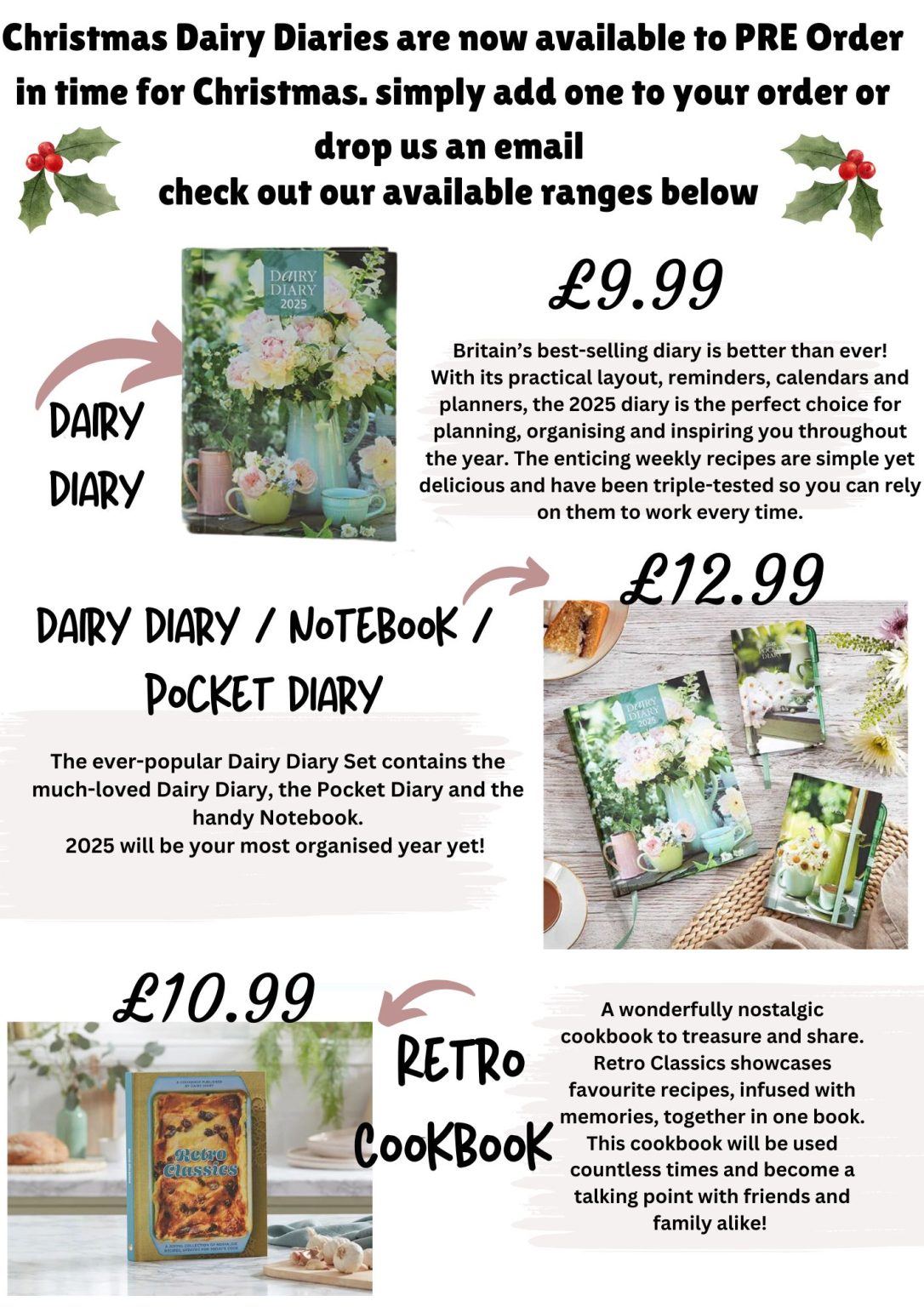 Critchley Milk Delivery » Christmas DAIRY DIARY 2025